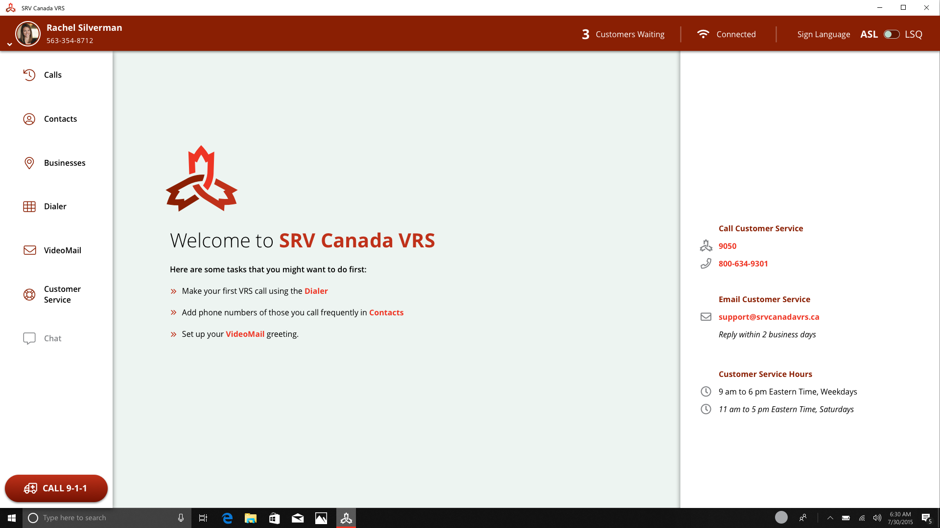 SRV Canada VRS - Canadian Video Relay Service • Powell Designs